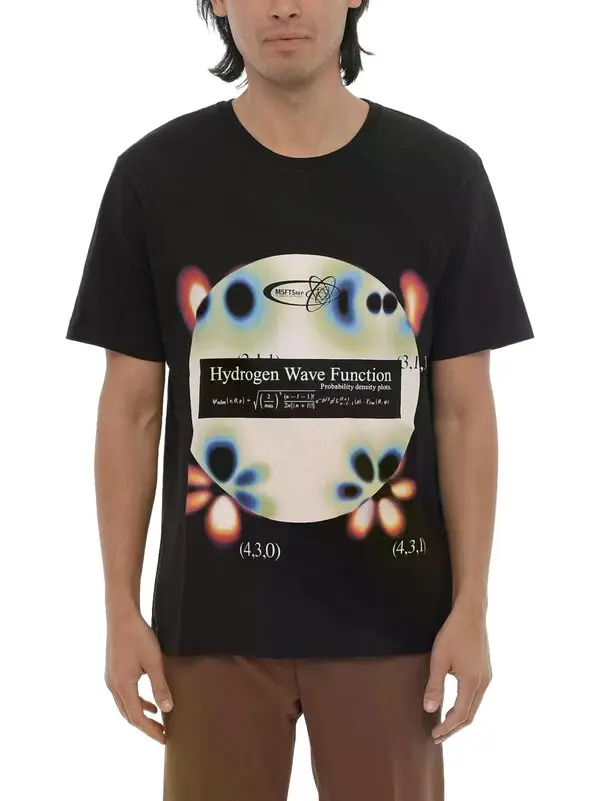 MSFTS Graphic-print Cotton T-shirt - Black
