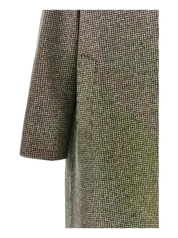 Harris Wharf London Houndstooth-pattern Single-breasted Coat - Brown