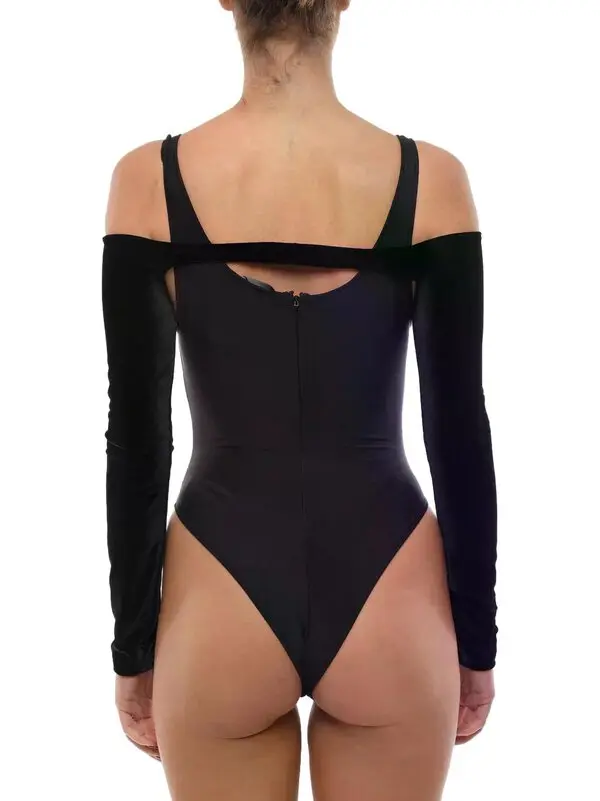 David Koma Buckle-detail Cutout Bodysuit - Black