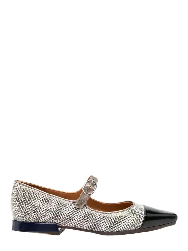 Chie Mihara Gallet Buckle-fastening Cap-toe Ballet Flats - Neutrals