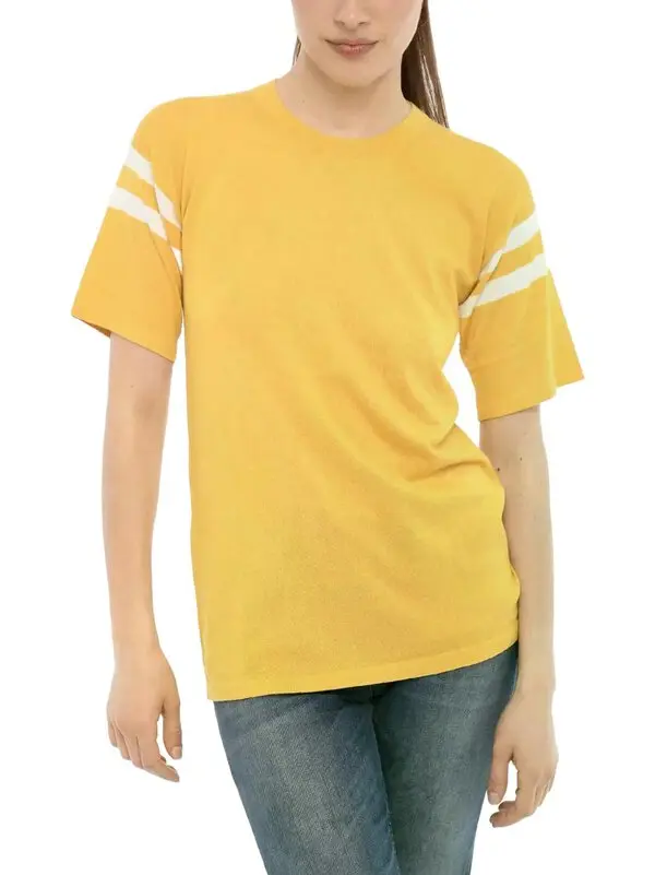 Woolrich Contrast-stripe Crew-neck T-shirt - Yellow