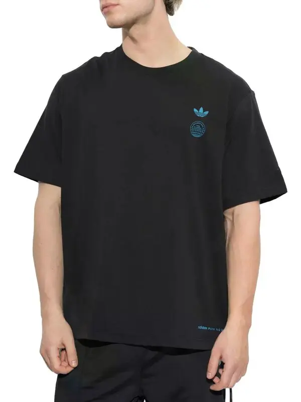 Adidas X Bad Bunny Lisba Logo-print Cotton T-shirt - Black