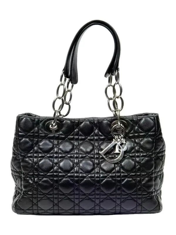 Dior Cannage Soft Tote Bag - Black