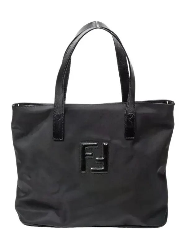 Fendi Ff Logo Tote Bag - Black