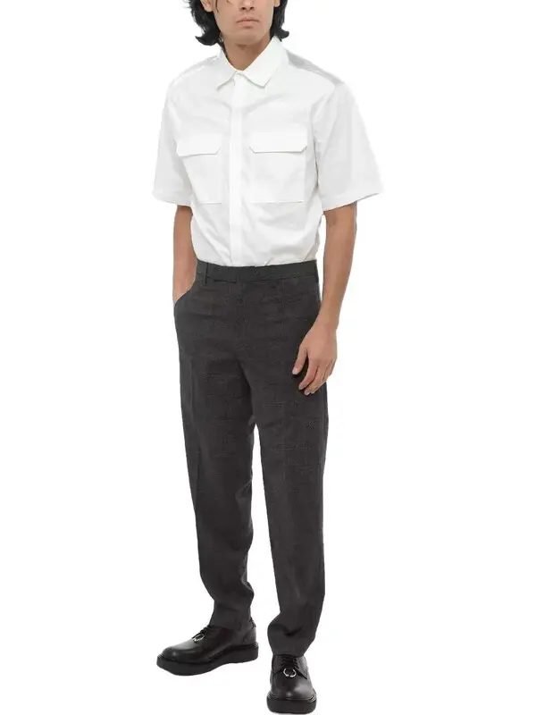Neil Barrett Checked Slim-fit Trousers - Grey