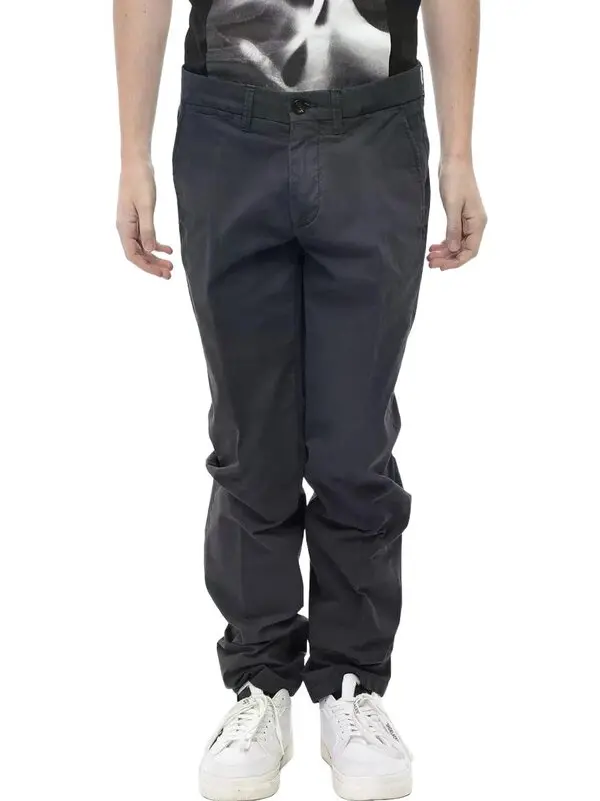 Corneliani Logo-patch Chino Trousers - Blue