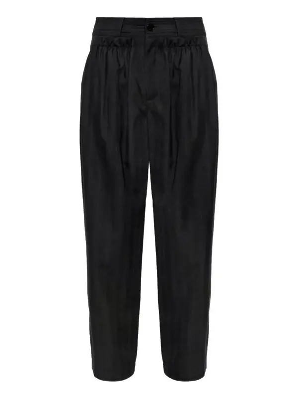 Isabel Marant Étoile Mayera Pinstripe Wool Trousers - Black