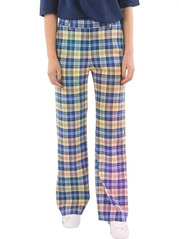 Woolrich Tartan-check Straight-trousers - Blue