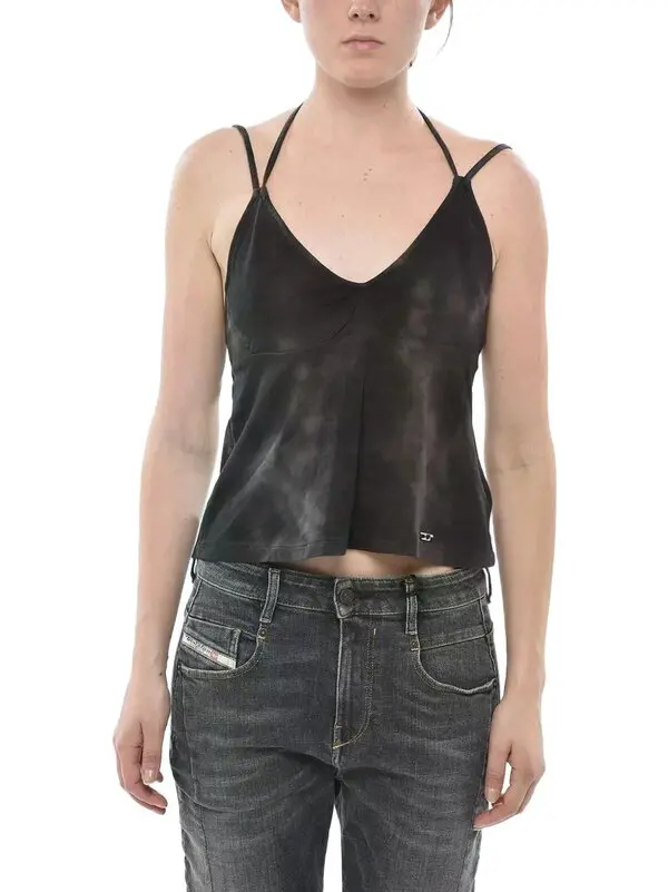 DIESEL® Faded-effect V-neck Top - Black