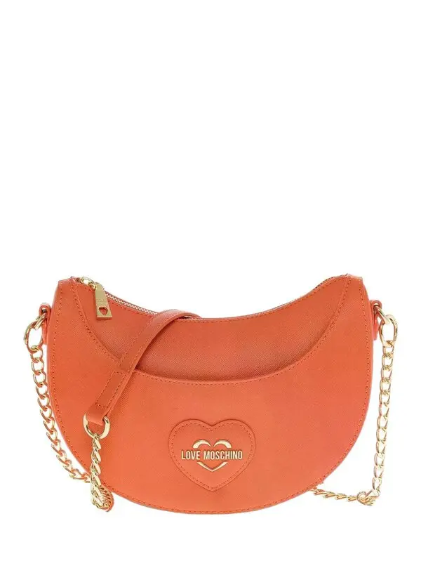 Moschino Embossed-heart Tote Bag - Orange