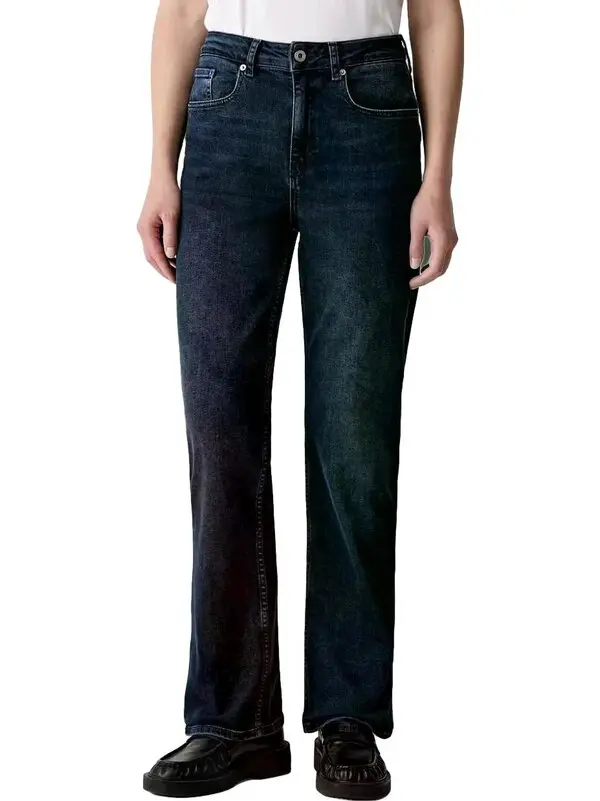 Karl Lagerfeld Logo-patch Straight-leg Jeans - Blue