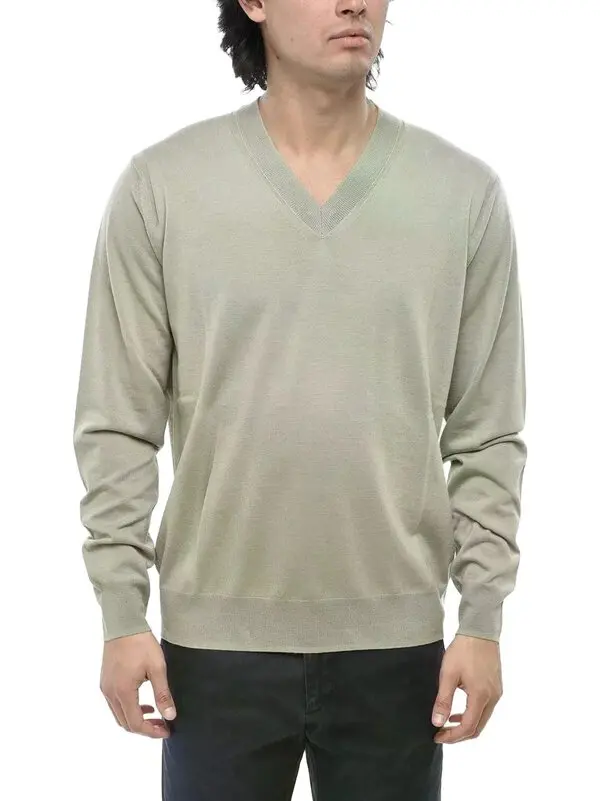 PAOLO PECORA V-neck Sweater - Green