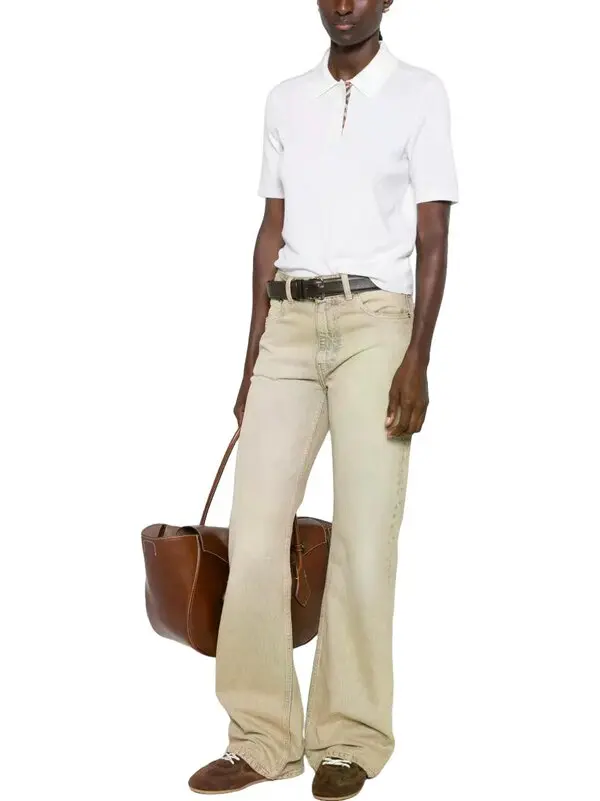 Burberry Check-trim Polo Top - Neutrals