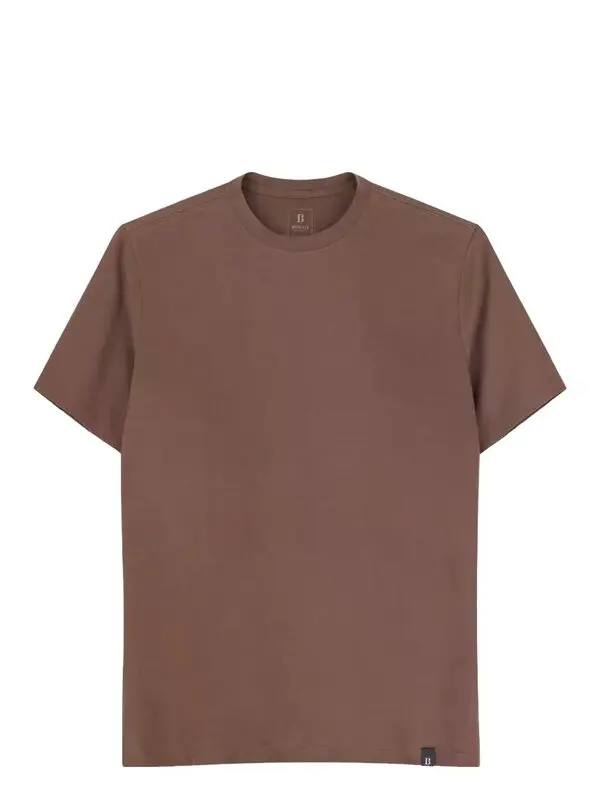 Boggi Milano T-shirt In Stretch Supima Cotton Jersey - Brown