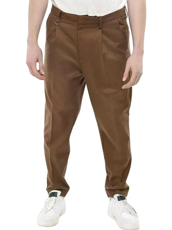 PAOLO PECORA Duomo Pleated Trousers - Brown