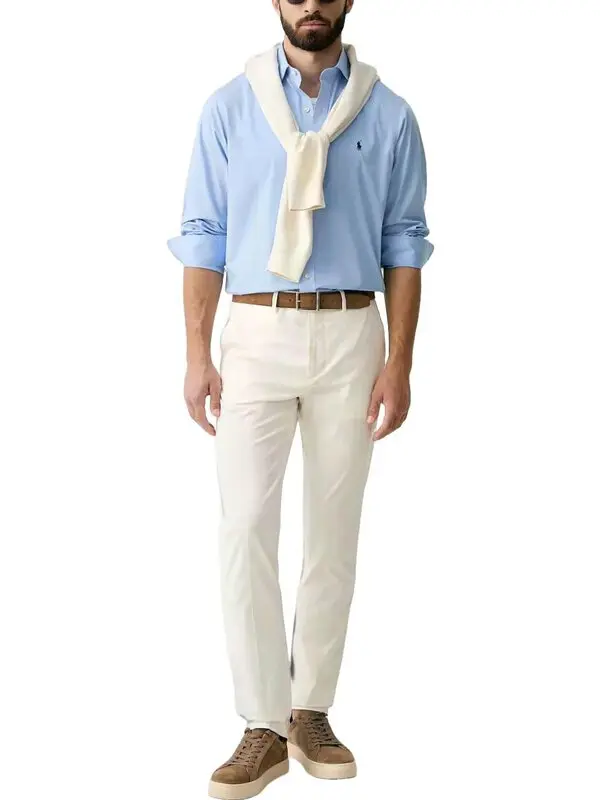 Polo Ralph Lauren Logo-embroidered Long-sleeve Shirt - Blue