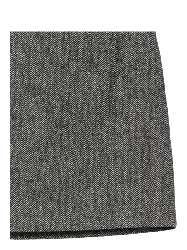 BLAZÉ MILANO Herringbone-pattern Mini Skirt - Grey