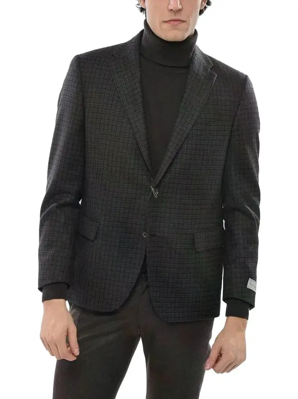 Corneliani Checked Blazer - Brown