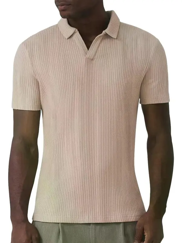MAUVAIS Ribbed-knit T-shirt - Neutrals