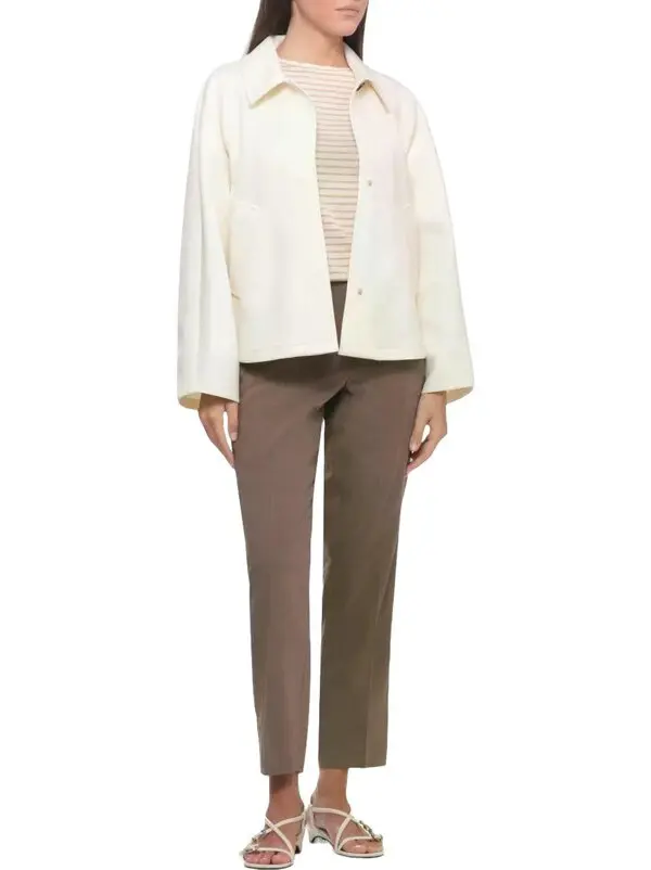 EMME Spread-collar Raglan-sleeve Jacket - Neutrals