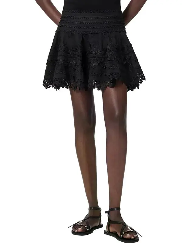 ALLSAINTS Lillith A-line Mini Skirt - Black