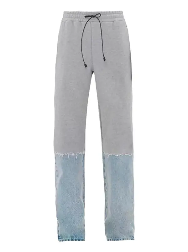 HAIKURE Field Pollock Panelled Frayed Trousers - Grey