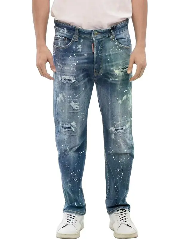 Dsquared2 Bro Fit Crystal-embellished Jeans - Blue