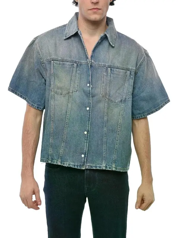 1989 STUDIO Denim Short-sleeve Shirt - Blue