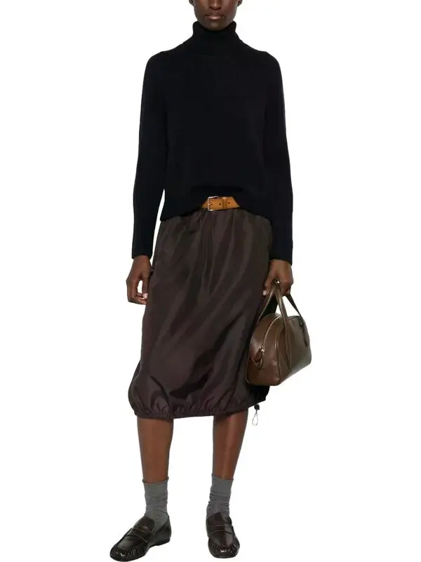 BASE Roll-neck Ribbed-trim Sweater - Blue