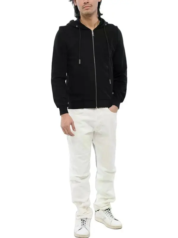 John Richmond Rhinestone-embellished Zip-up Hoodie - Black