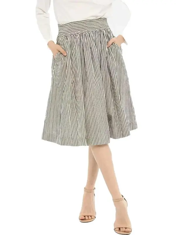 Woolrich Striped Midi Skirt - Neutrals