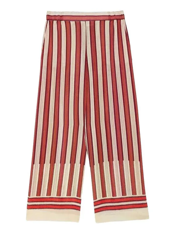 OTTOD'AME Striped Wide-leg Trousers - Red