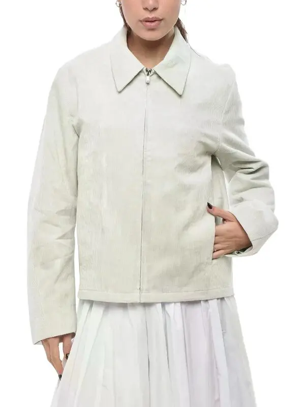 POST ARCHIVE FACTION Velour-effect Shirt Jacket - Grey