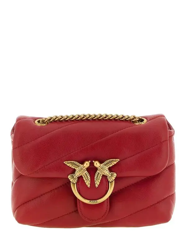 Pinko Baby Love Puff Quilted Shoulder Bag - Red