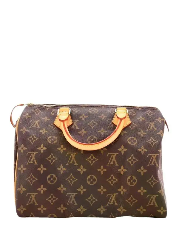 LOUIS VUITTON Speedy Handbag Monogram Canvas 30 Satchel - Brown
