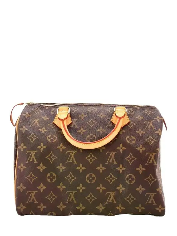 LOUIS VUITTON Speedy Handbag Monogram Canvas 30 Satchel - Brown