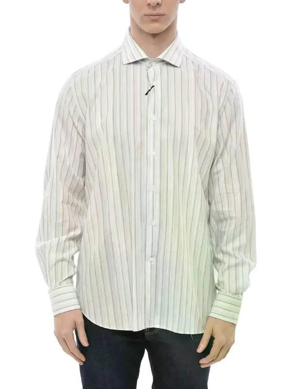 Corneliani Striped Buttoned Shirt - Neutrals