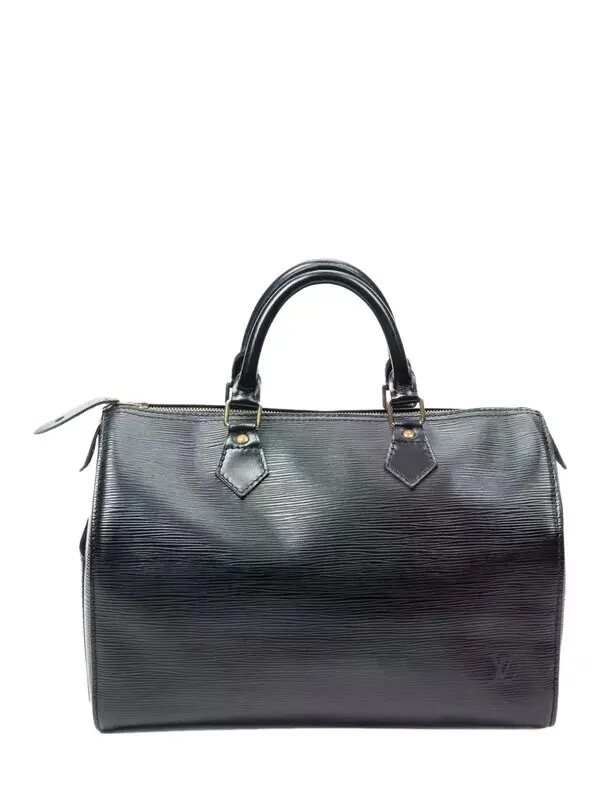 LOUIS VUITTON 35 Speedy Epi Leather Tote Bag - Black