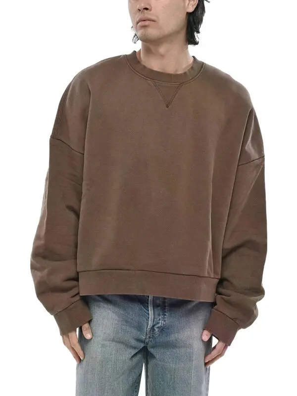 ENTIRE STUDIOS Boxy Cotton-fleece Sweater - Brown