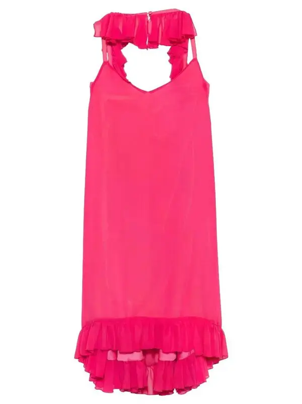 JIJIL Ruffle-trimmed Sleeveless Midi Dress - Pink
