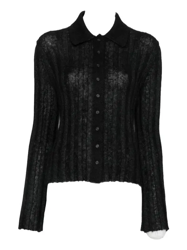 Khaite Ribbed-knit Card - Black