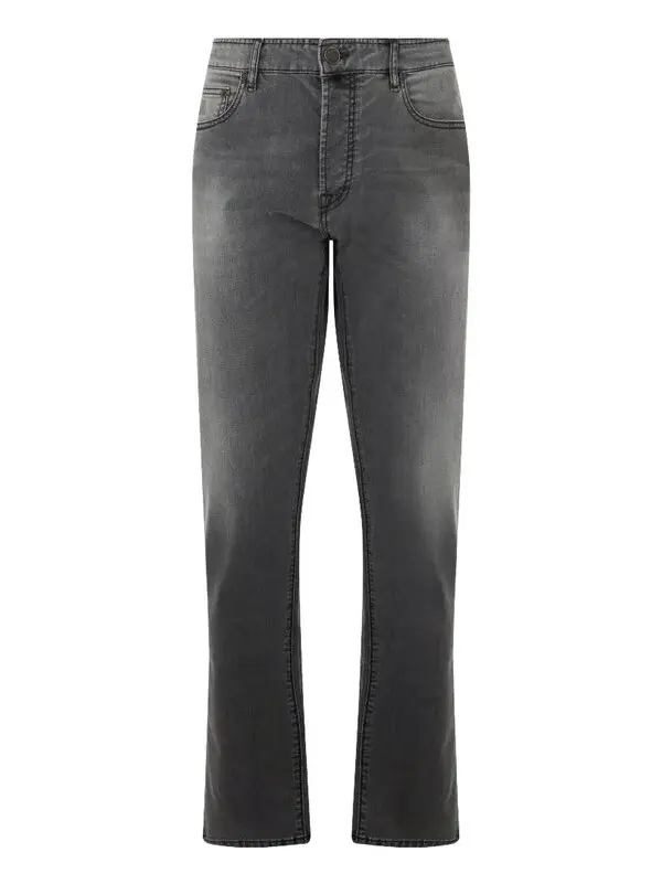 MOORER Faded Five-pocket Jeans - Grey