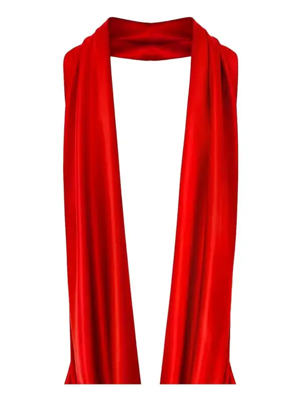 Elisabetta Franchi Draped Halterneck Bodysuit - Red