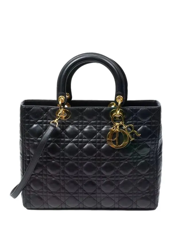 Dior Large Lady Tote Bag - Black