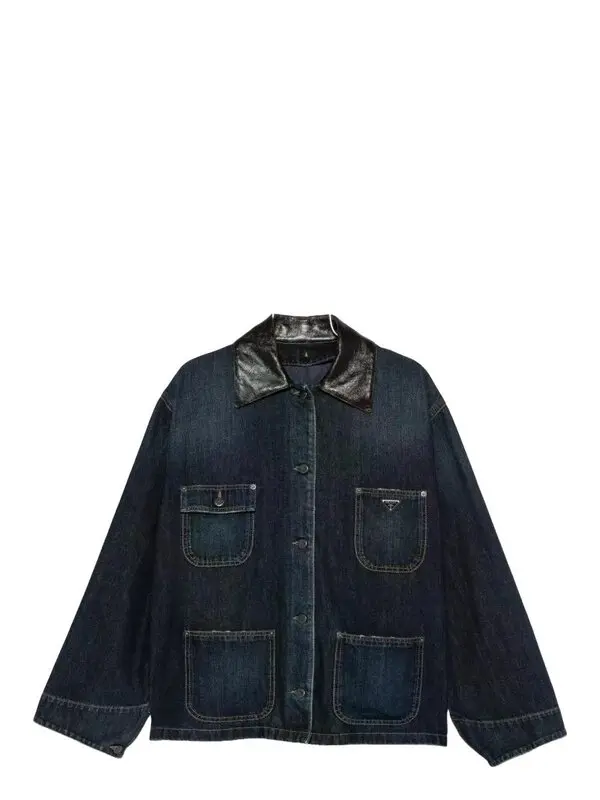 Prada Button-fastening Denim Jacket - Blue