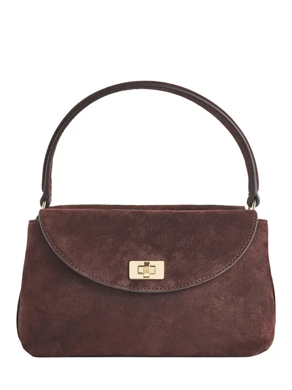 Sandro Mini Suede Le Grand Bazaar Top-handle Bag - Brown