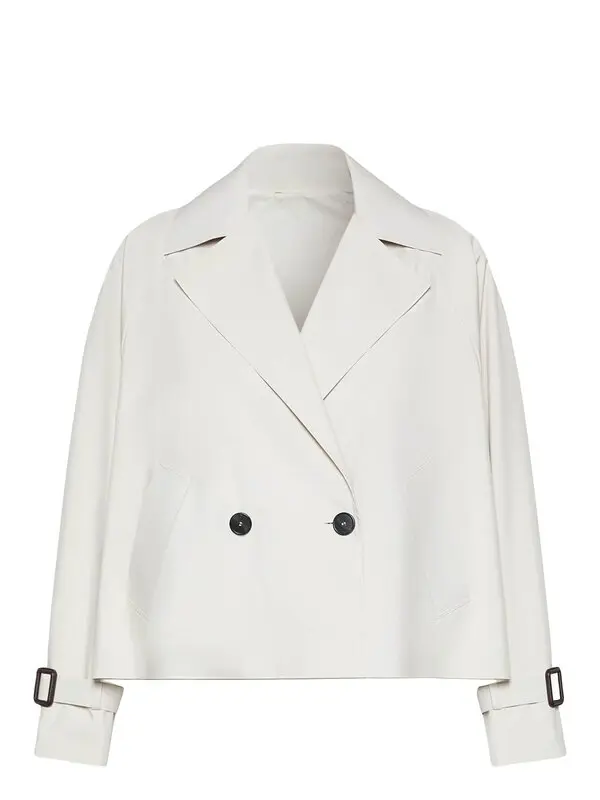 Max Mara Cropped Trench Jacket - Ivory