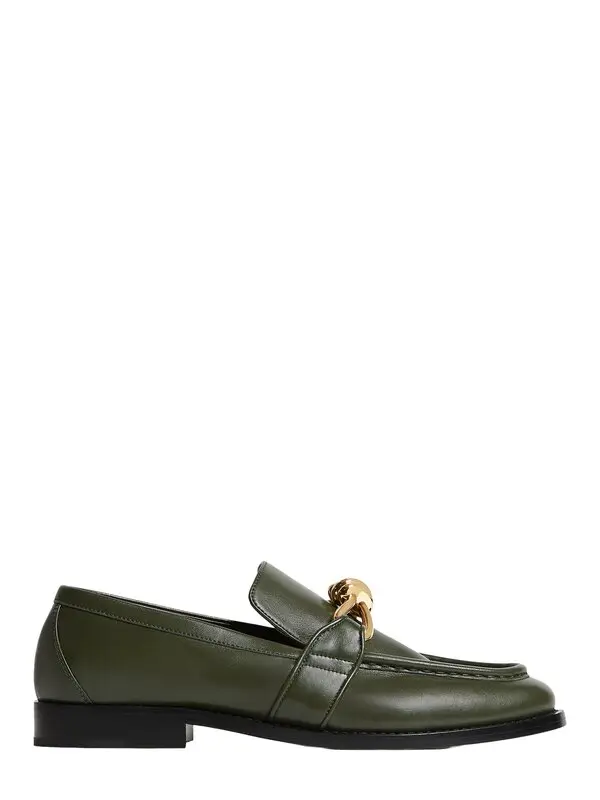Bottega Veneta Leather Astaire Loafers - Green