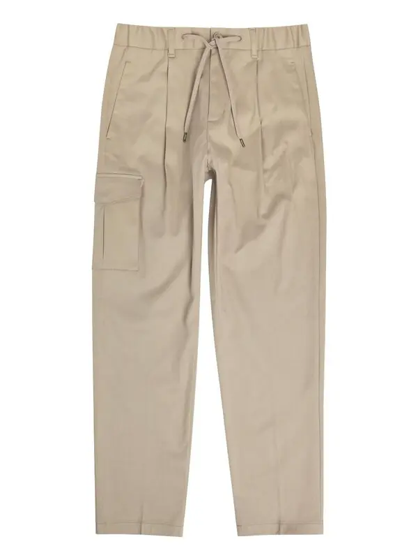 Herno Tapered-leg Twill Trousers - Ecru