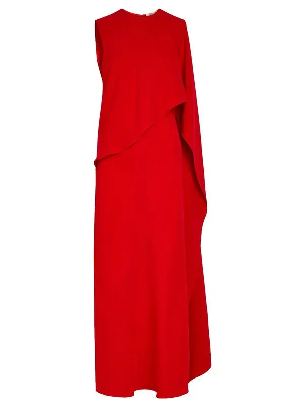 HEIRLOME Clementine Draped Silk Maxi Dress - Red